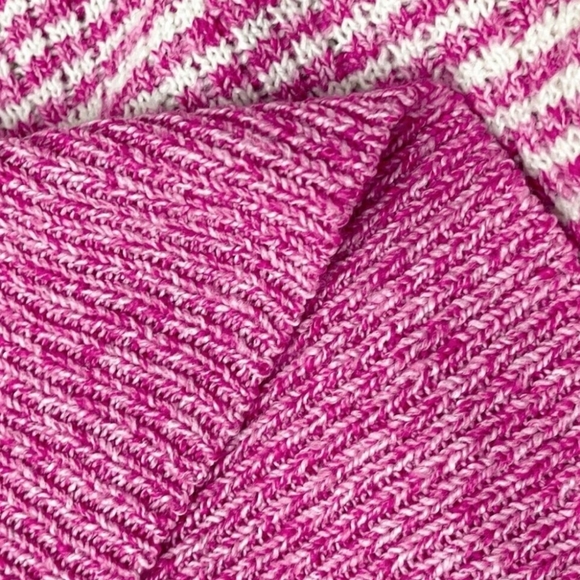 Sweaters | New Chic Plaid Tweed Knit Cardigan Sweater Hot Pink White ...